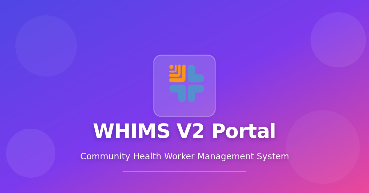 WHIMS V2 Portal